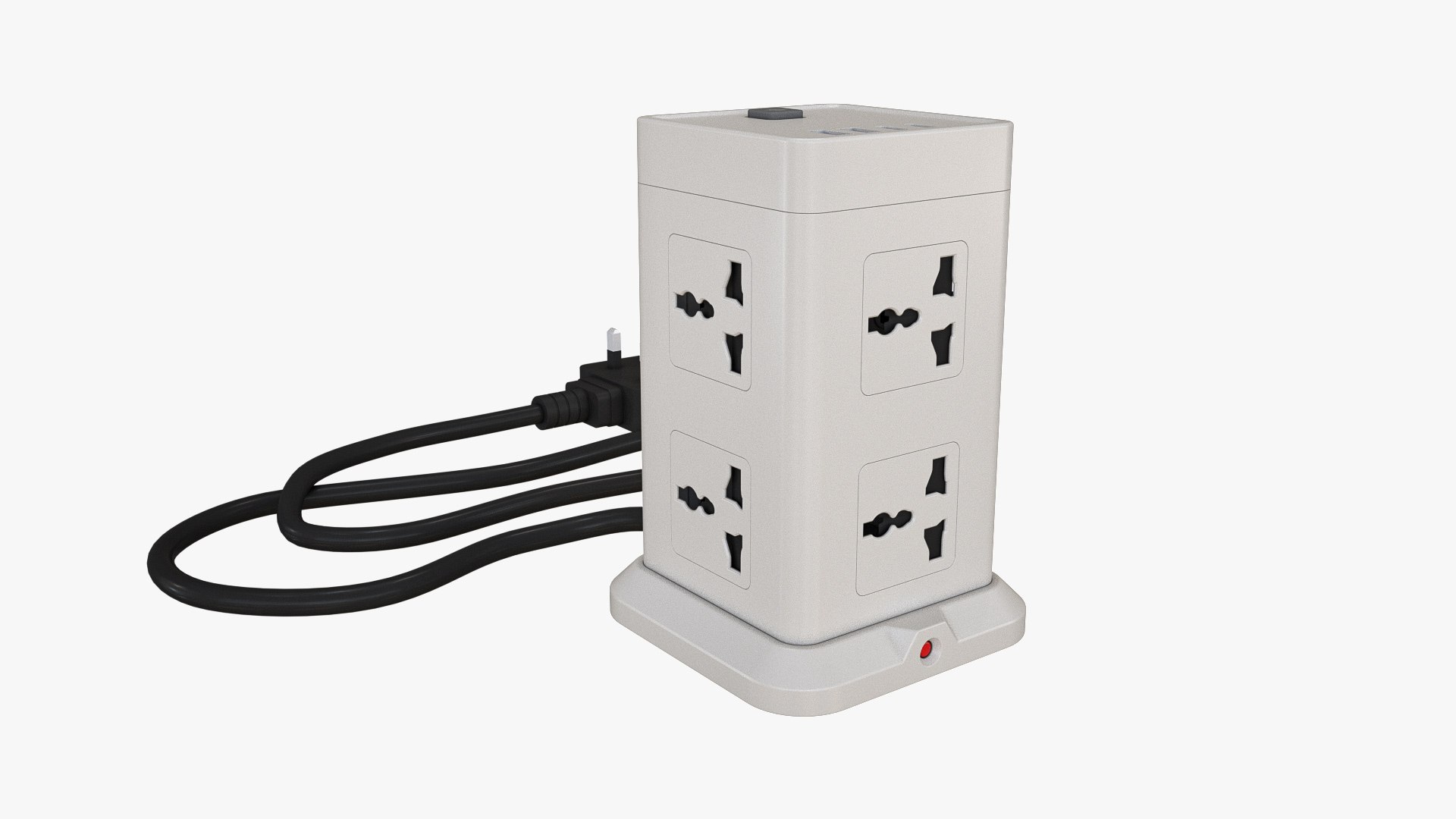 8-Way Tower Extension Lead model - TurboSquid 2114815