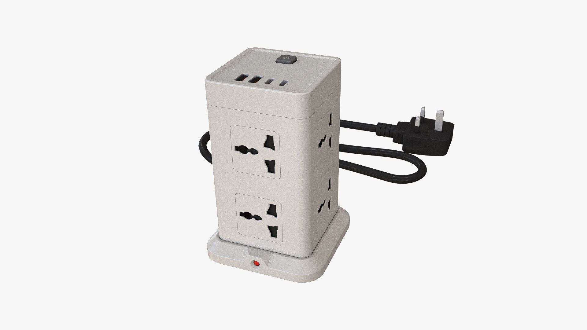 8-Way Tower Extension Lead model - TurboSquid 2114815