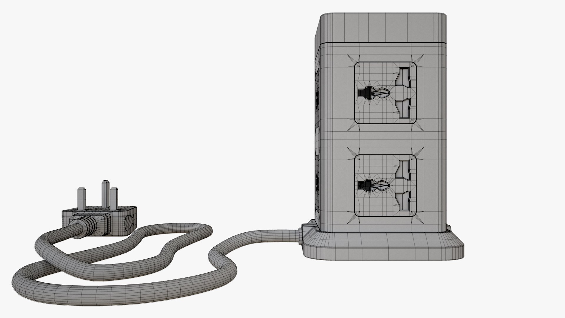 8-Way Tower Extension Lead model - TurboSquid 2114815