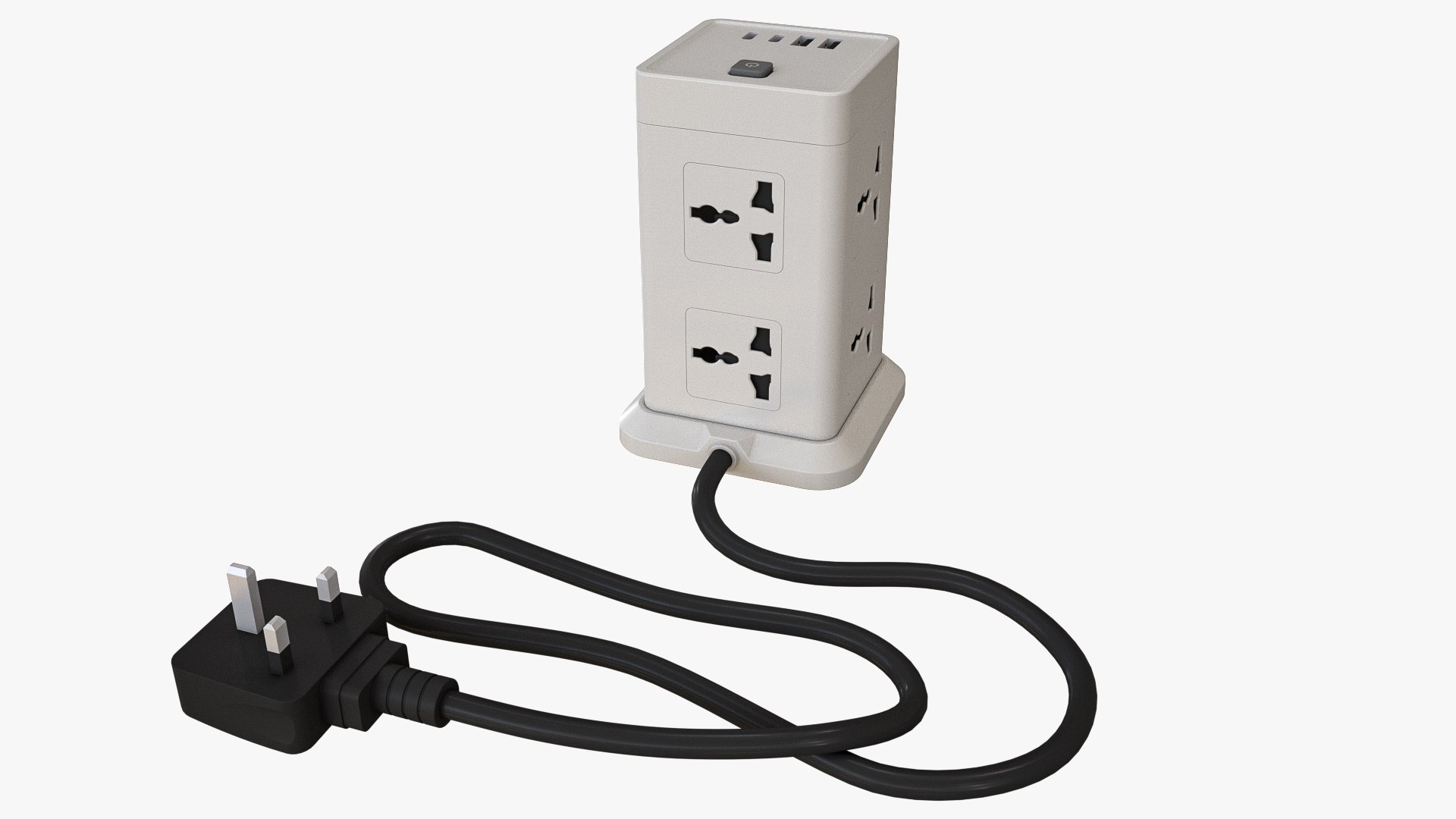 8-Way Tower Extension Lead model - TurboSquid 2114815