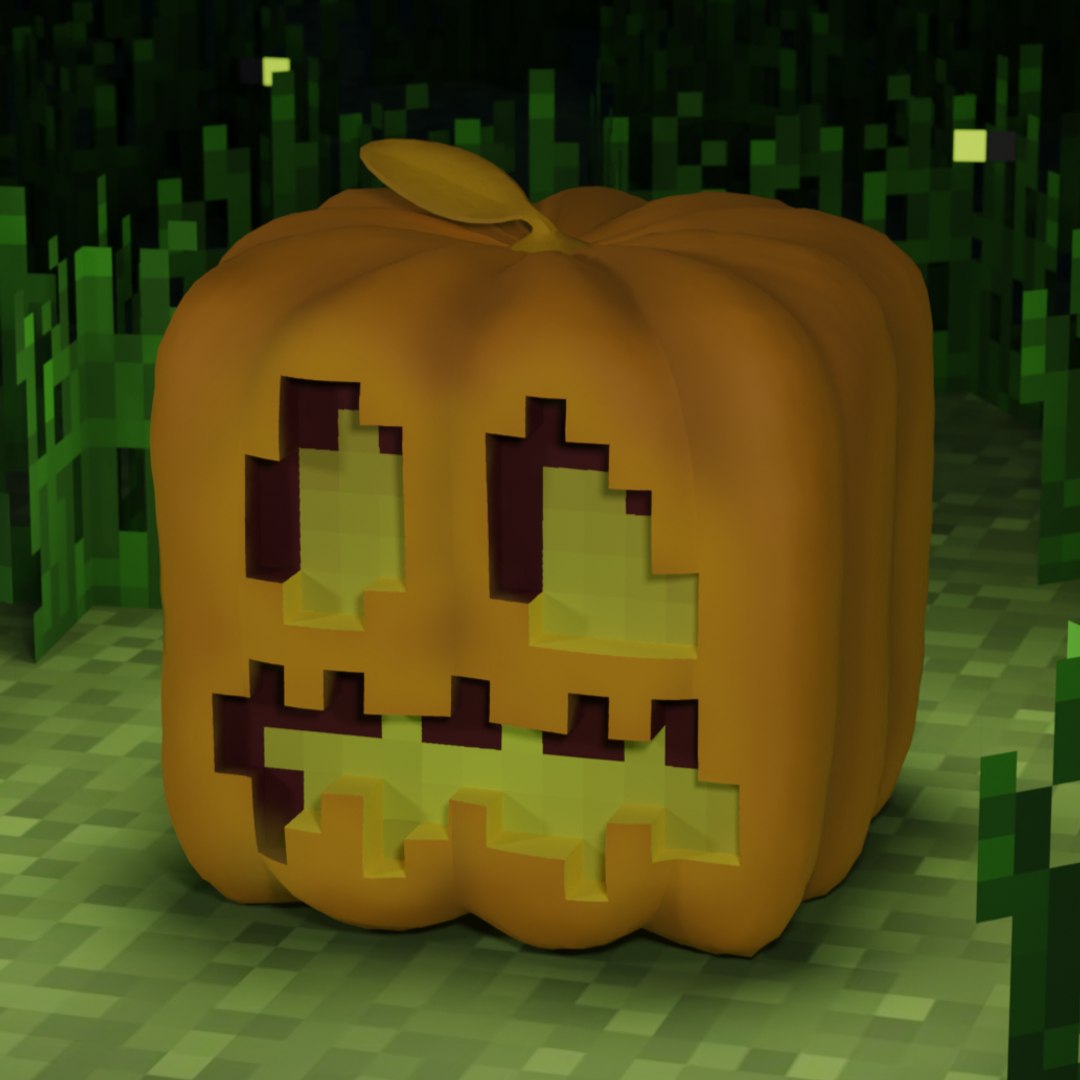 Free Jack-o-lantern Minecraft Model - TurboSquid 1927568