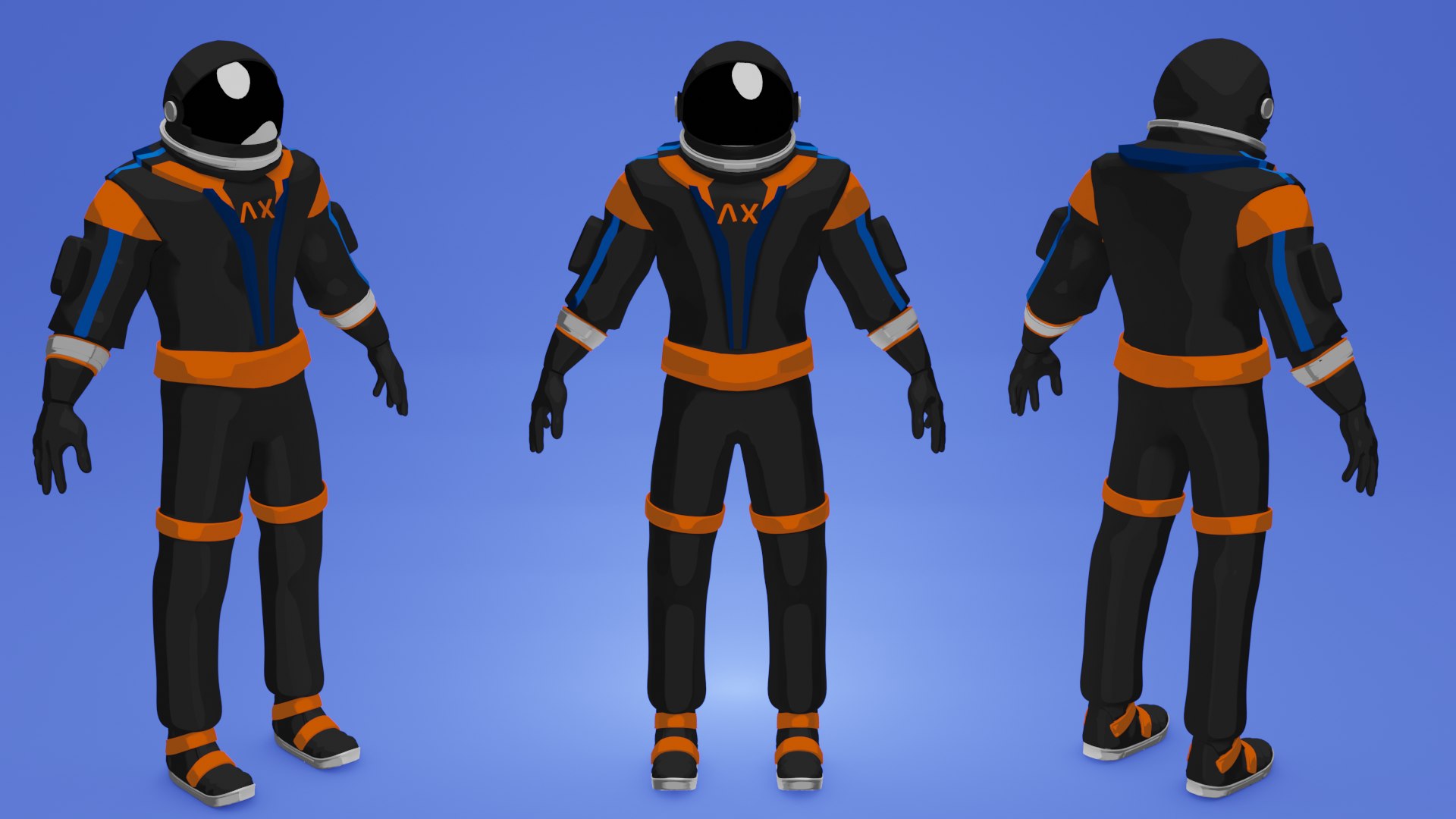 3D Cel Shaded Astronaut model - TurboSquid 2114293