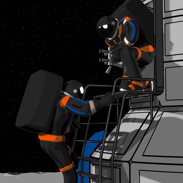 modelo 3d Cel Shaded Astronaut - TurboSquid 2114293