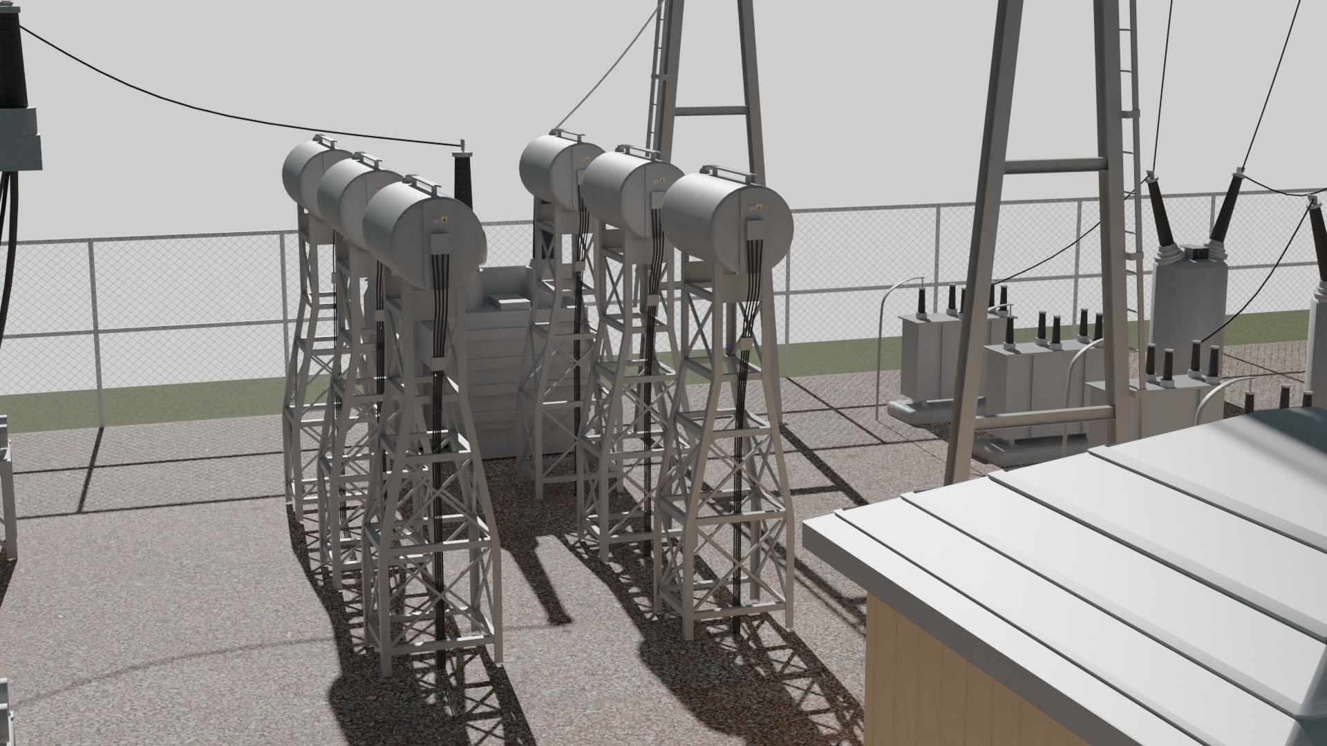 Electrical Substation 3D Model - TurboSquid 1907443