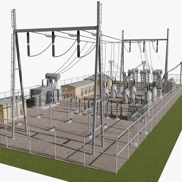 Electrical Substation 3D model - TurboSquid 1907443