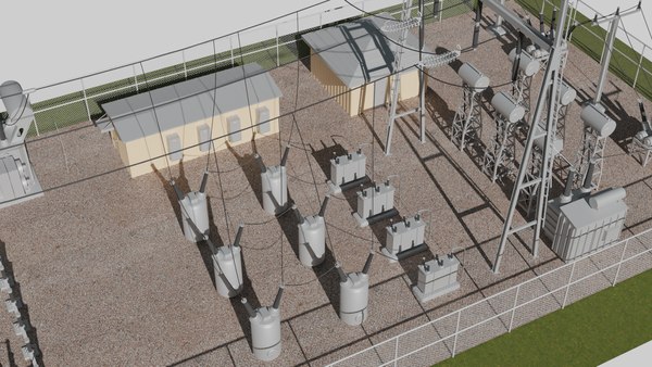 Electrical Substation 3D model - TurboSquid 1907443