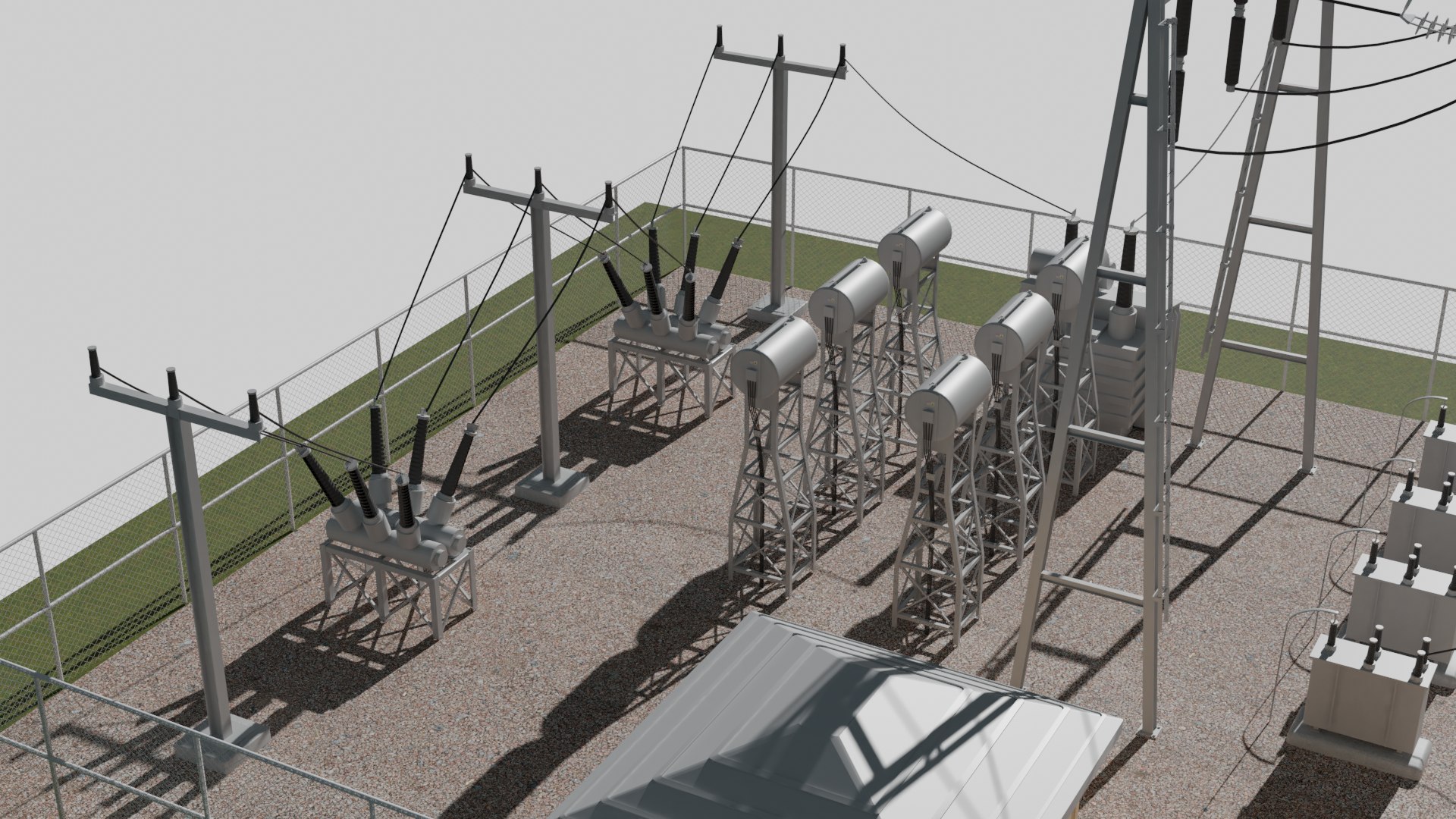Electrical Substation 3D Model - TurboSquid 1907443