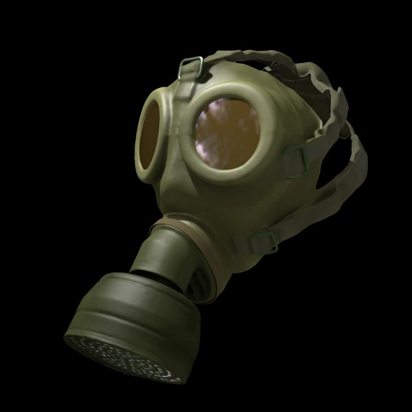 war gas mask 3d 3ds