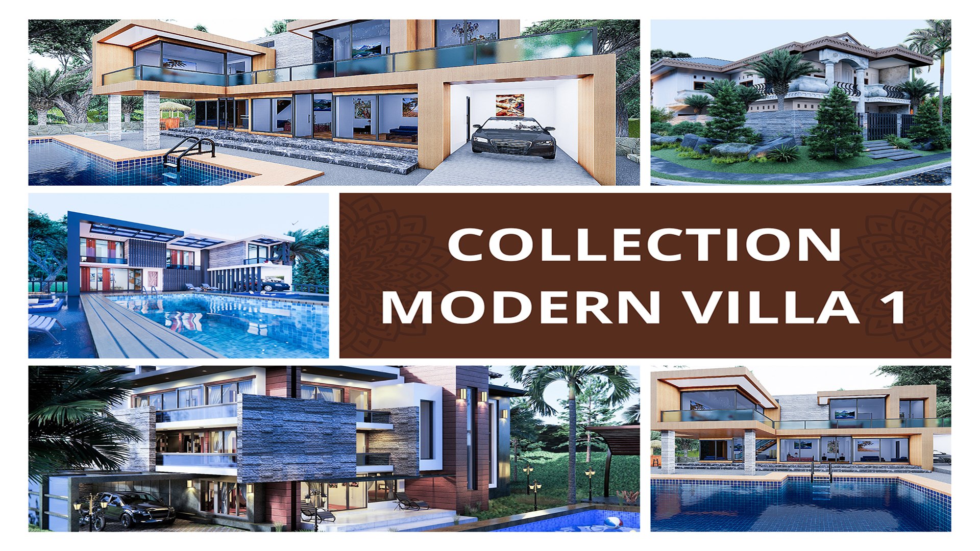 modelo 3d COLLECTION MODERN VILLA 1 - TurboSquid 2062302