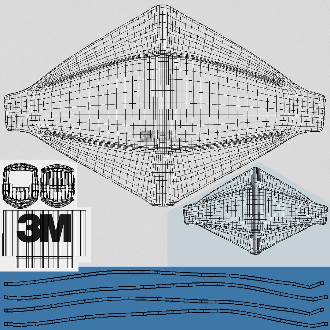 3m Protective Mask Model - TurboSquid 1525682