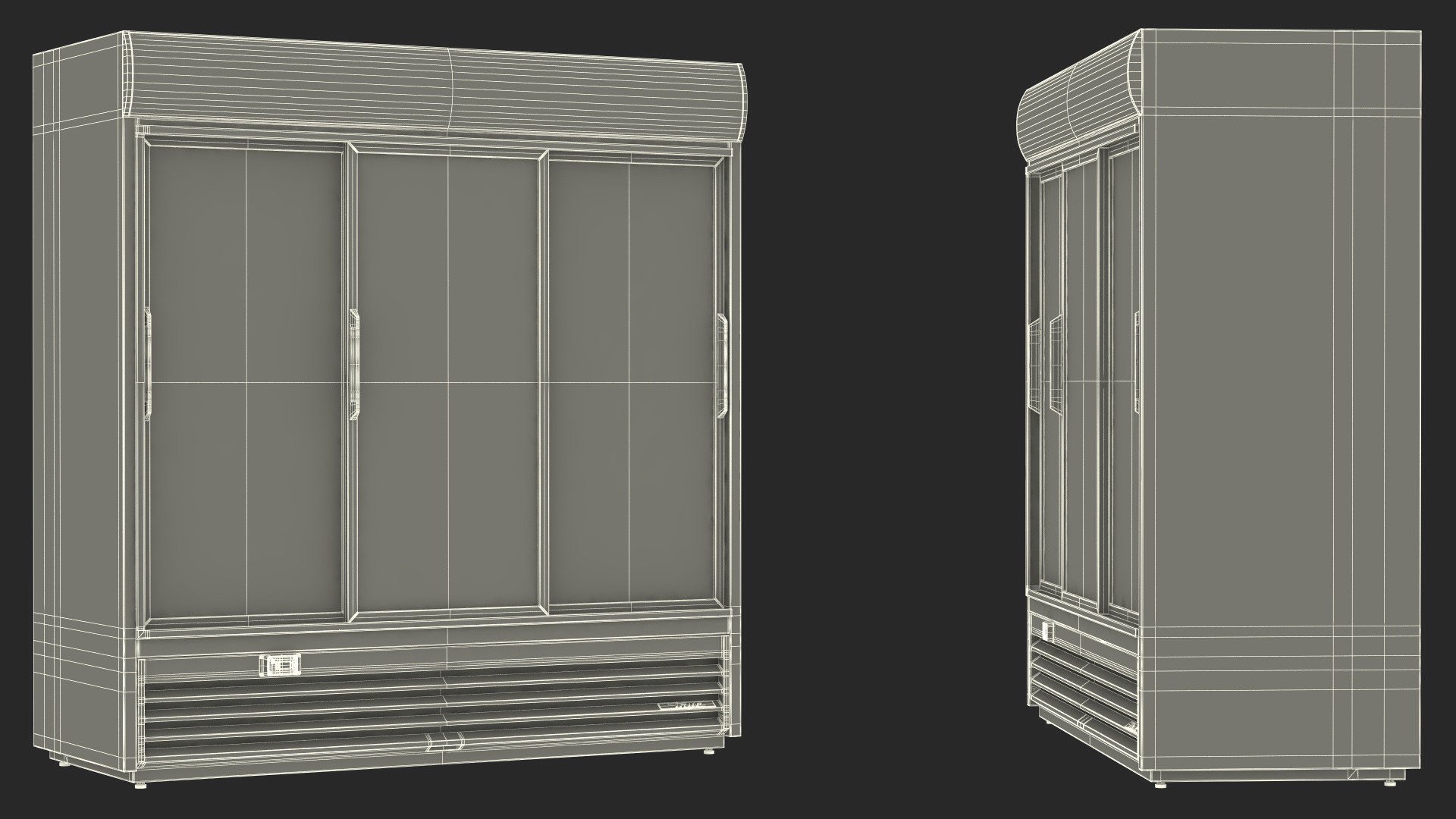 3 Glass Door Commercial Cooler Fanta 3D Model - TurboSquid 2141573