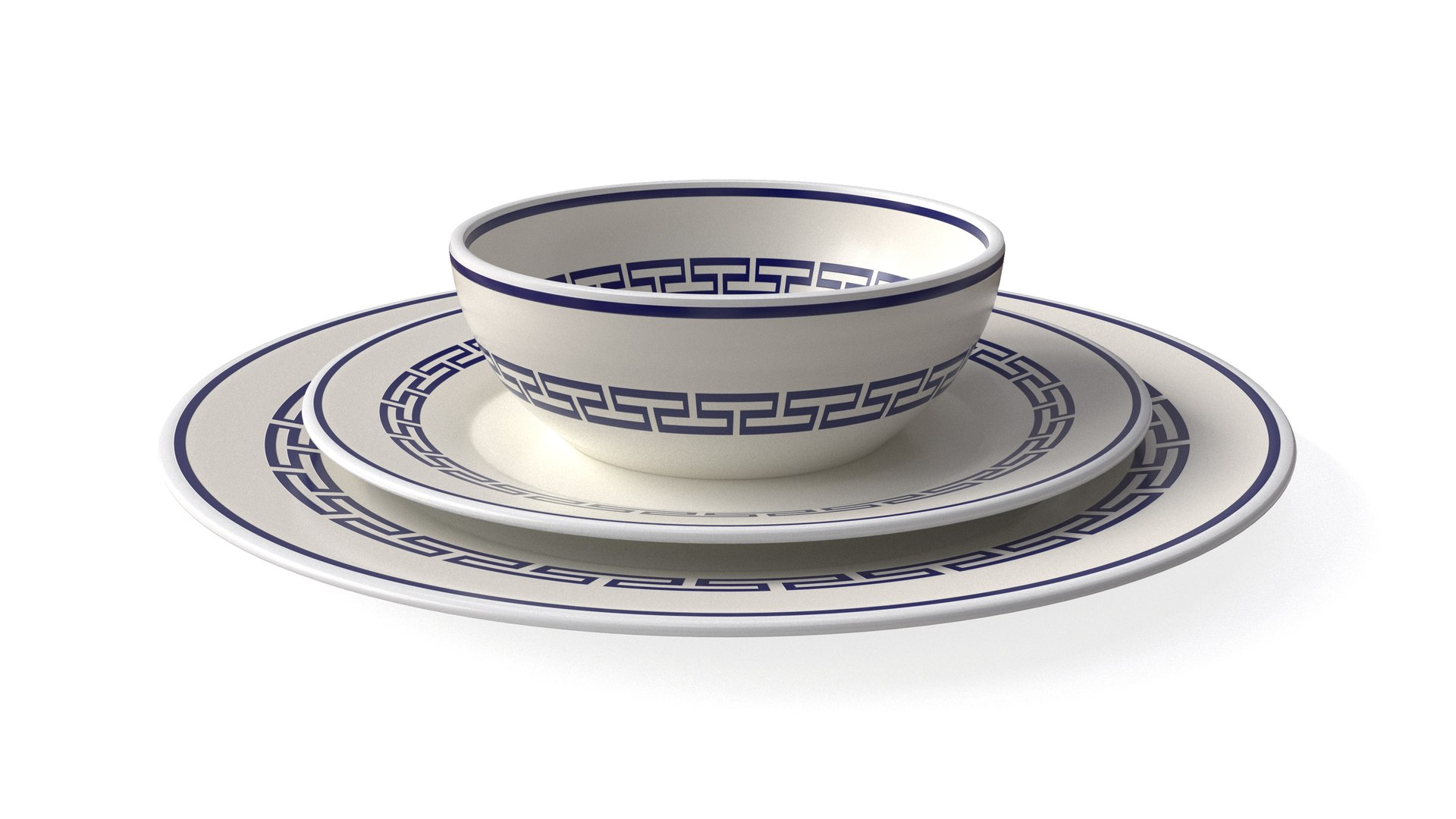 Ceramic Dinner Plates 3D Model - TurboSquid 2339883