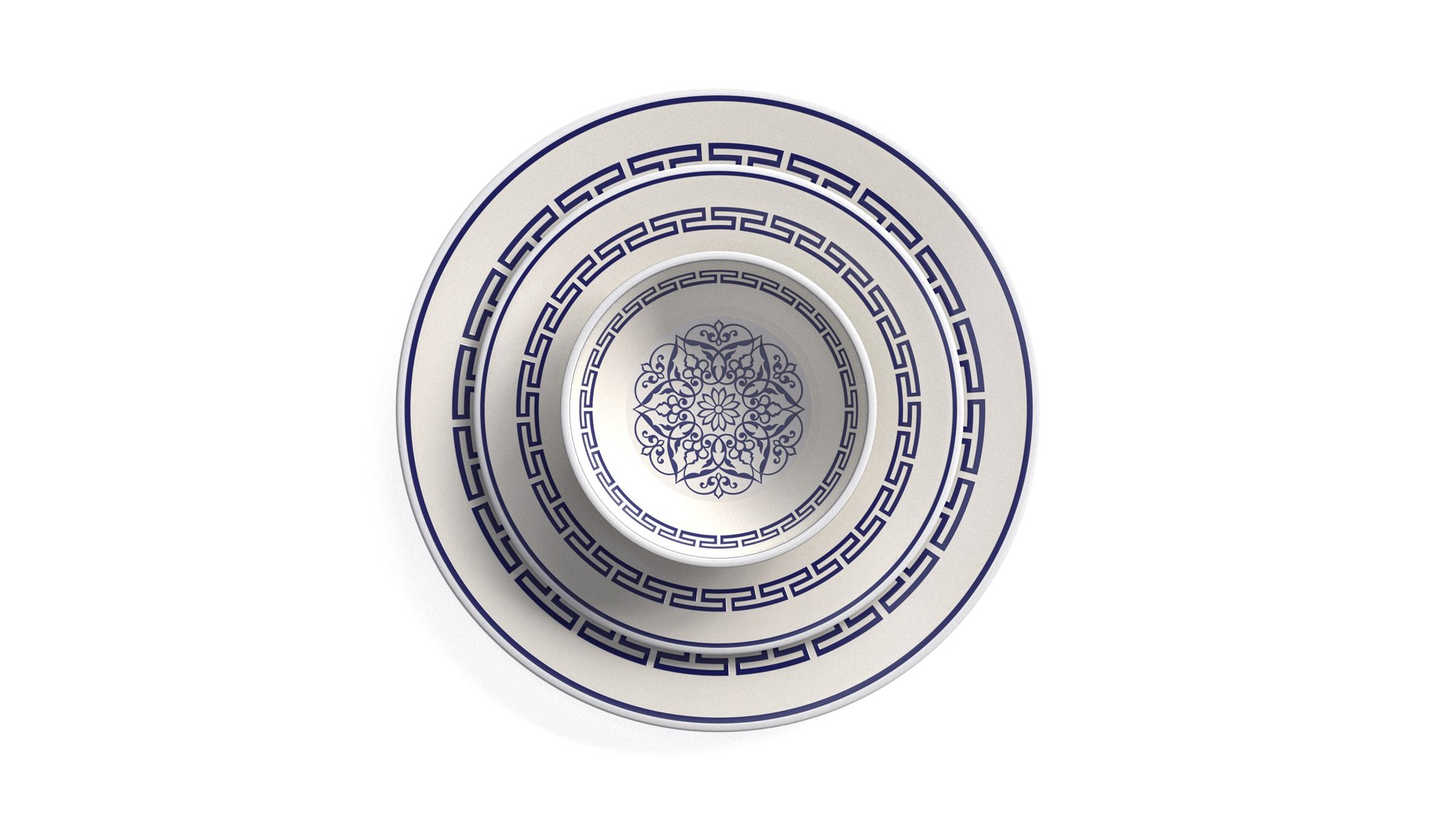 Ceramic Dinner Plates 3D Model - TurboSquid 2339883