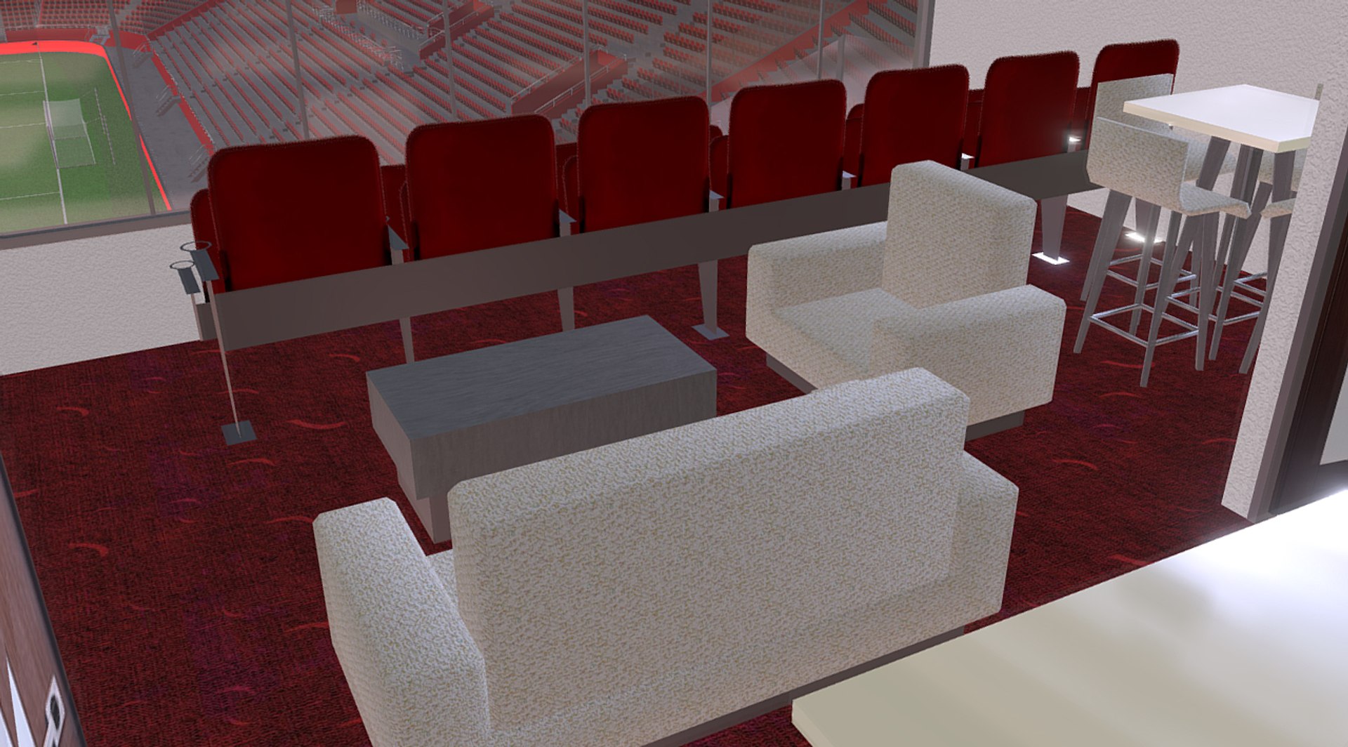 3D modern stadium seats - TurboSquid 1696072
