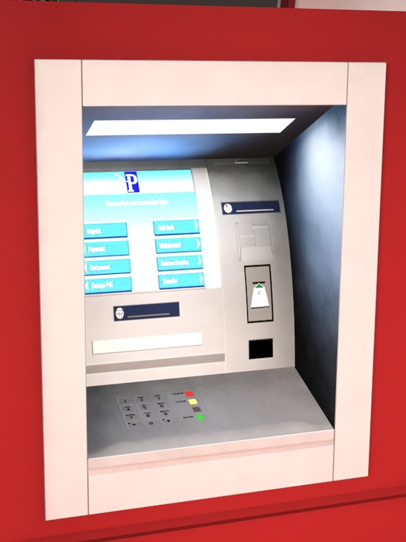 Stand-alone Atm Kiosk Exterior 3D - TurboSquid 1271440