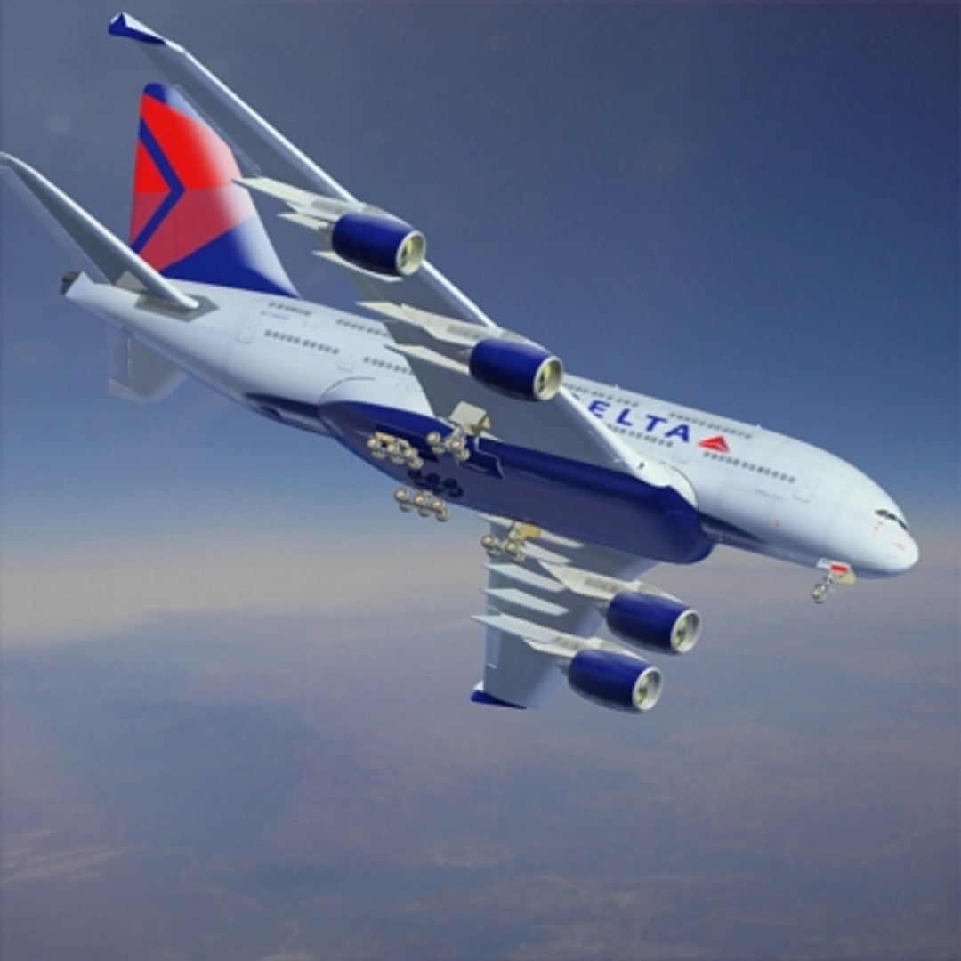 Airbus A380 Delta Connection 3d Model