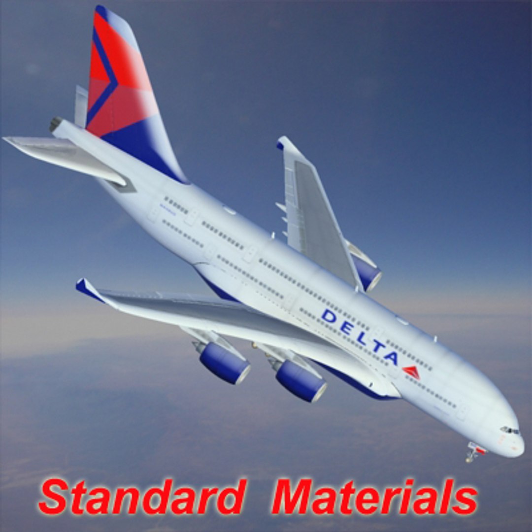 Airbus A380 Delta Connection 3d Model