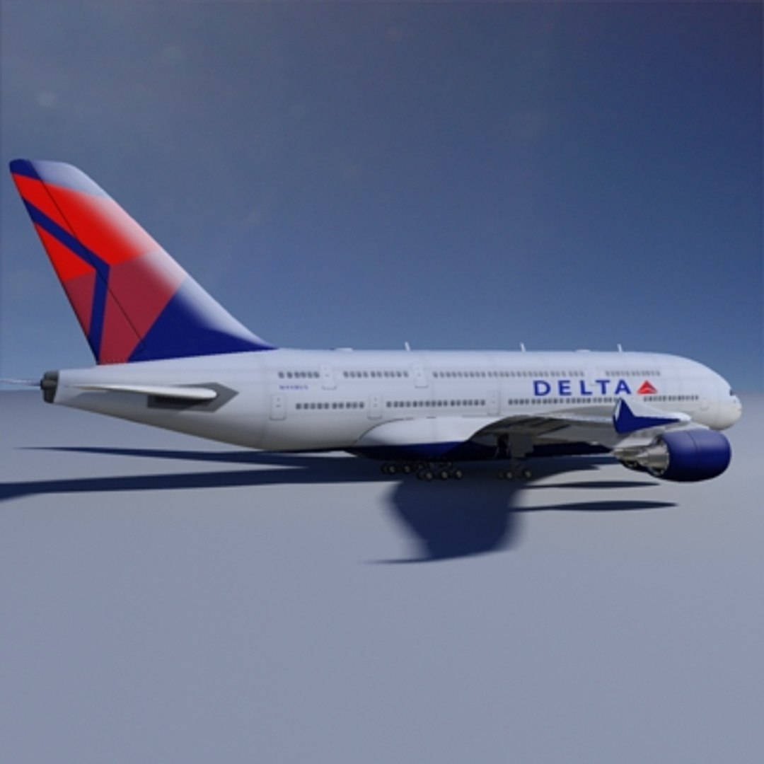 Airbus A380 Delta Connection 3d Model