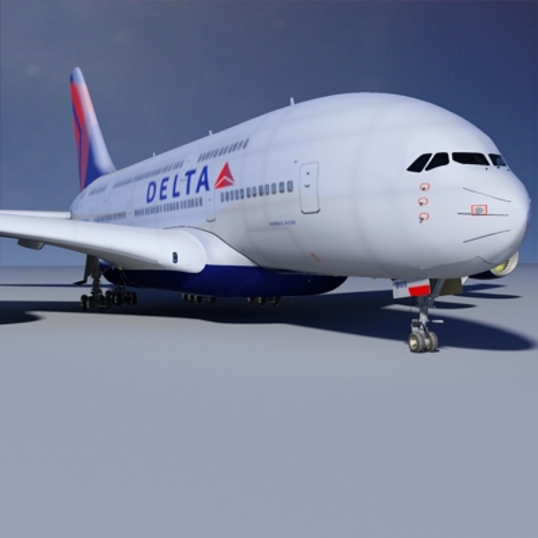 Airbus A380 Delta Connection 3d Model
