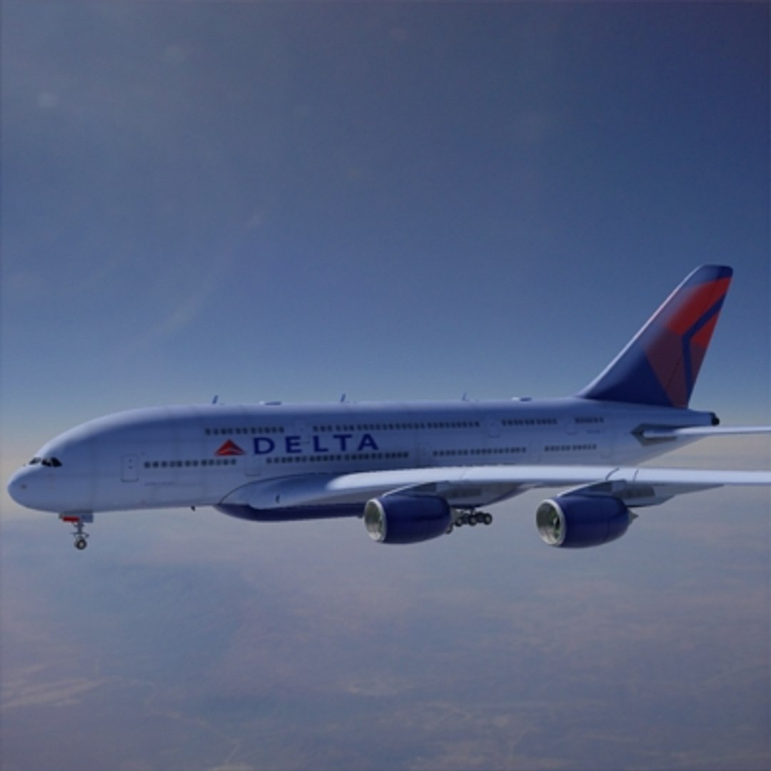 Airbus A380 Delta Connection 3d Model