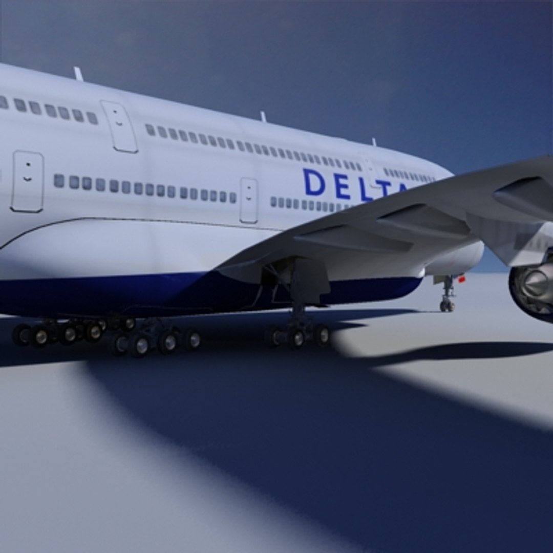 Airbus A380 Delta Connection 3d Model