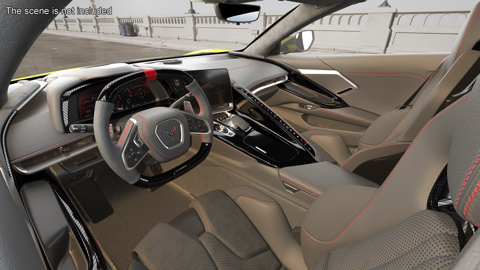 Yellow Chevrolet Corvette Z0 2023 Coupe 3D model - TurboSquid 2111030