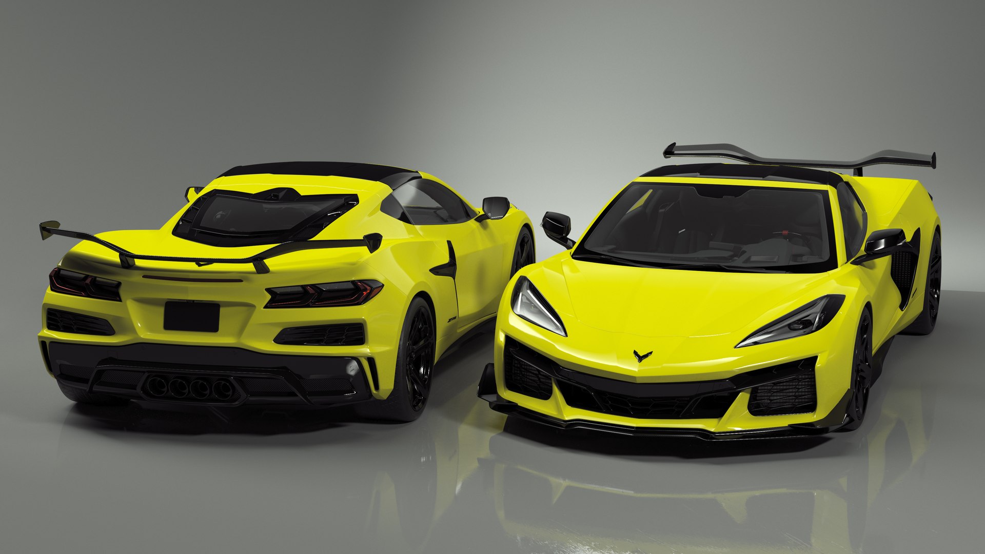 Yellow Chevrolet Corvette Z0 2023 Coupe 3D model - TurboSquid 2111030