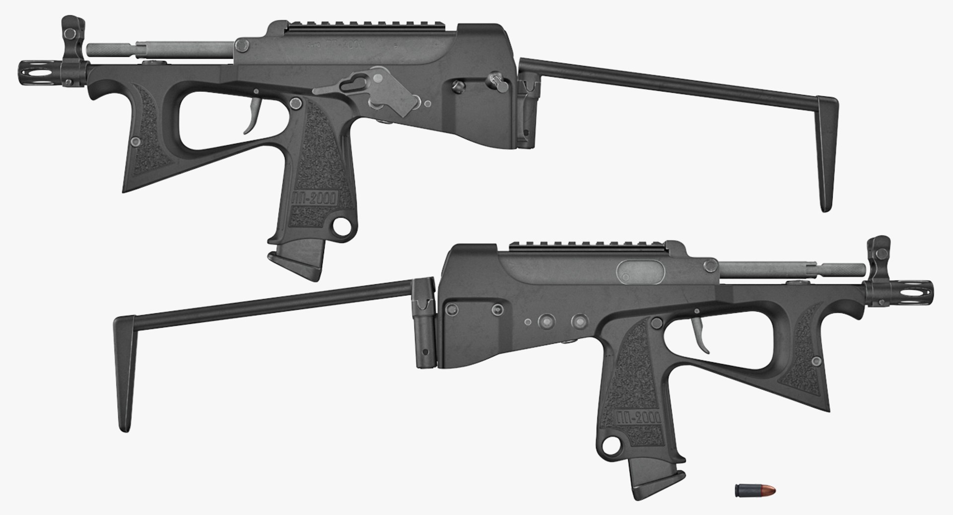 Machine Pistol Pp-2000 Smg 3D Model - TurboSquid 1165834