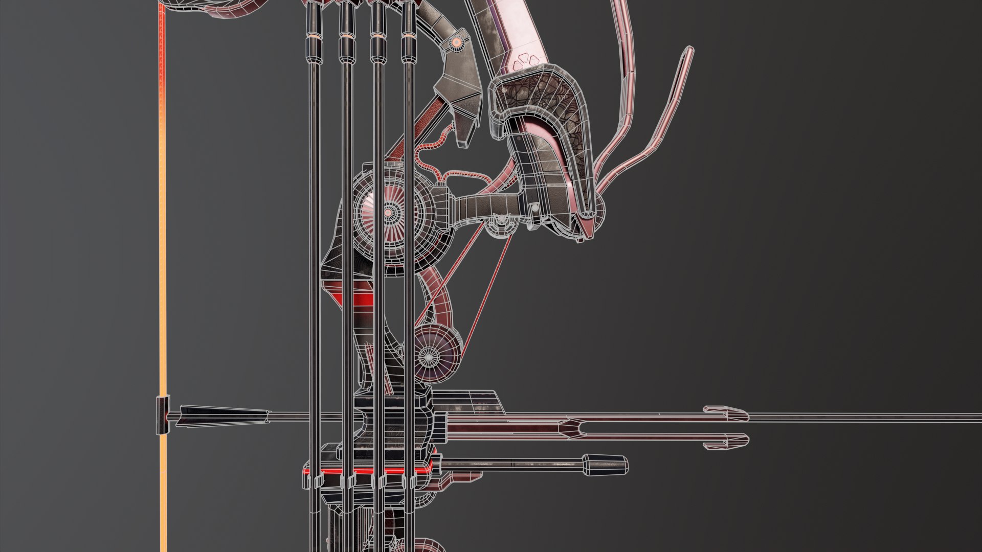 Red Sci-Fi Compound Bow 3D Model - TurboSquid 2231857