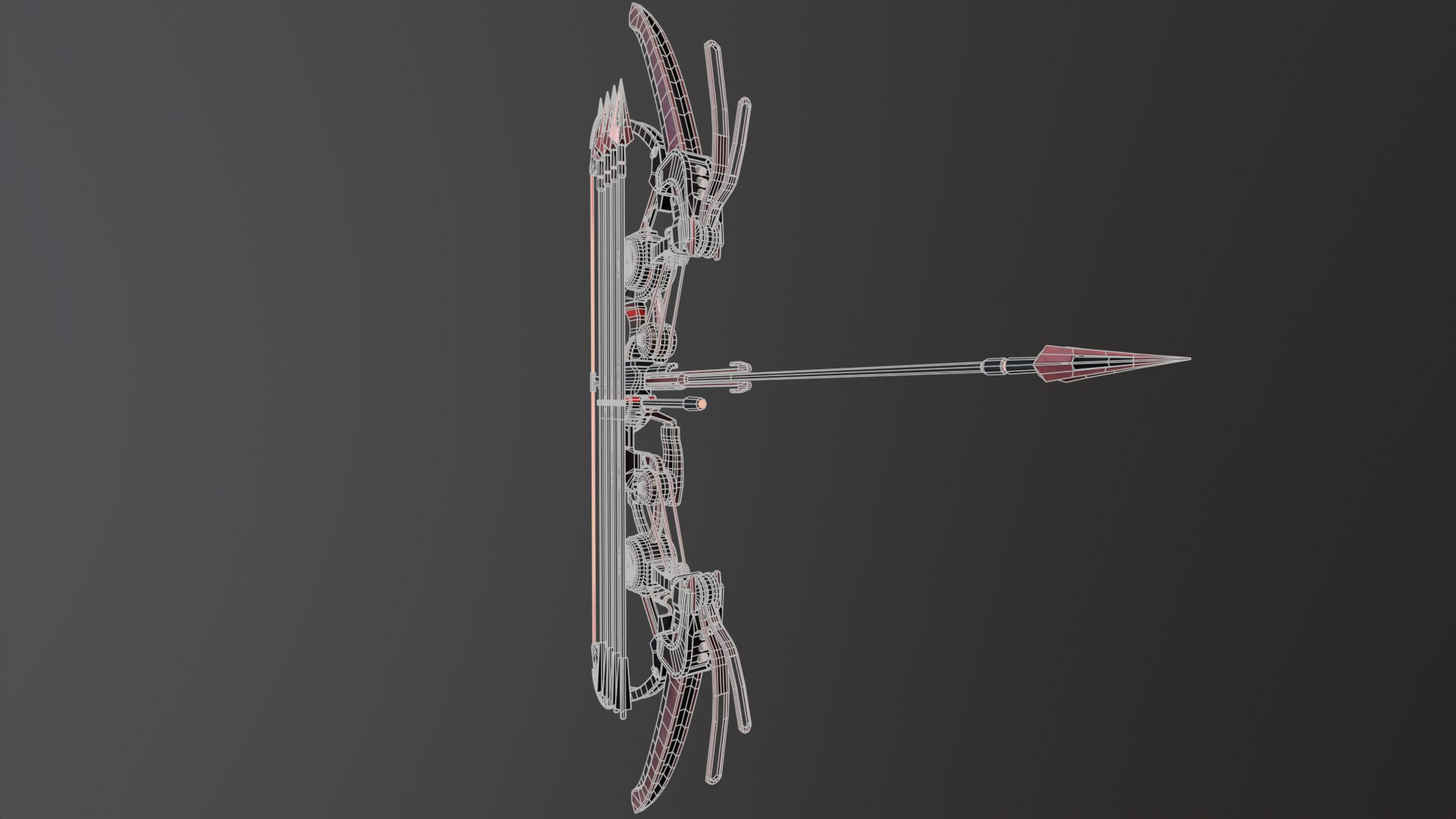 Red Sci-Fi Compound Bow 3D Model - TurboSquid 2231857