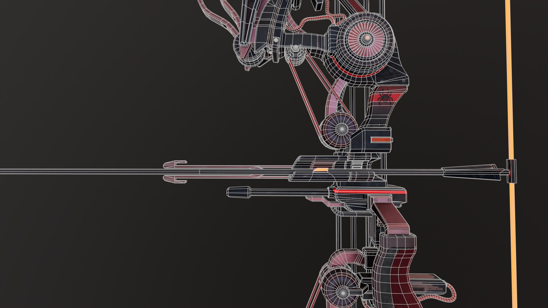 Red Sci-Fi Compound Bow 3D Model - TurboSquid 2231857