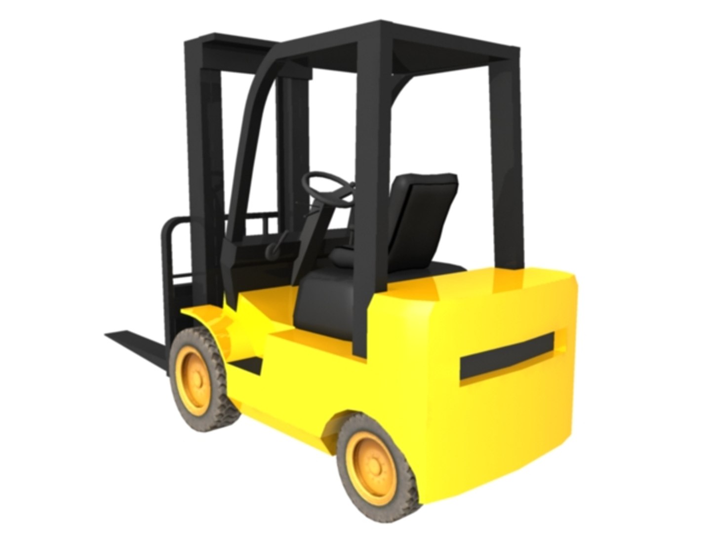 3d Forklift Warehouse Hangar Model
