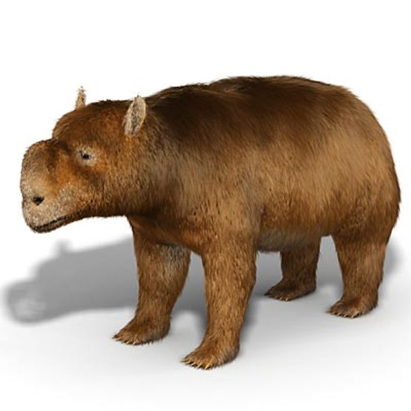 extinct diprotodon 3d model