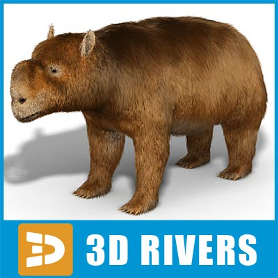 extinct diprotodon 3d model