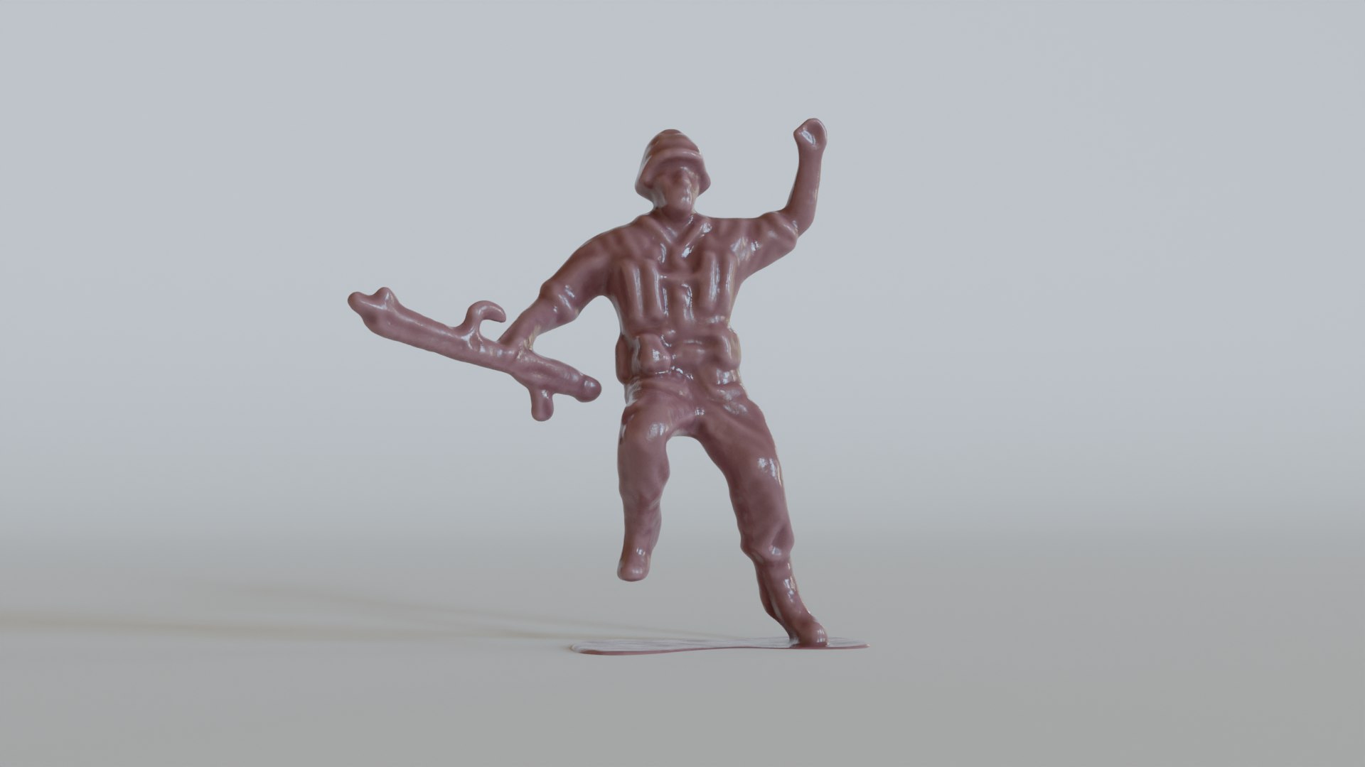 Red Plastic Army Man Soldier Toy 01 3D - TurboSquid 2057908