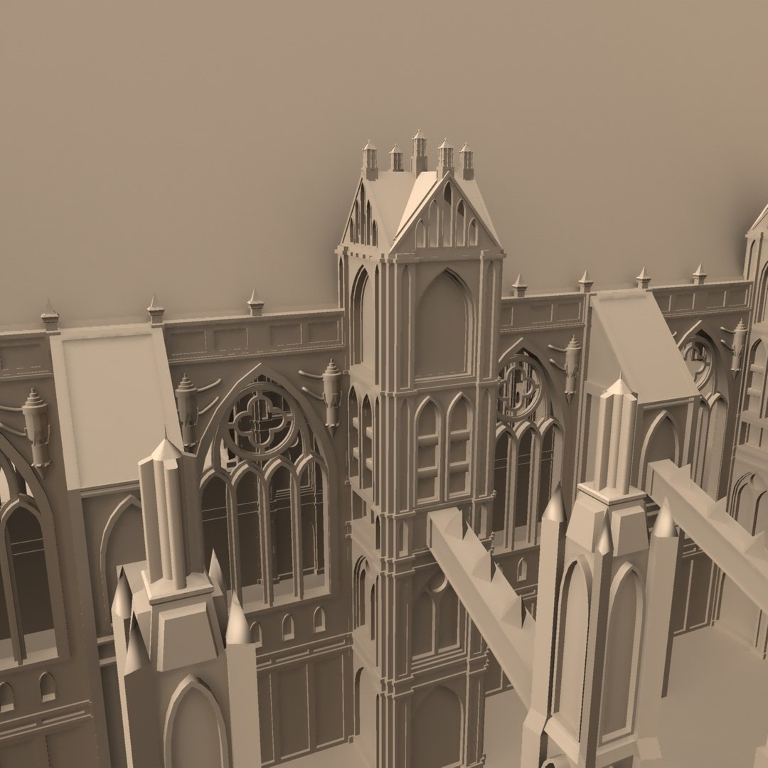 Gothic Building Church Cathedral 3d Fbx