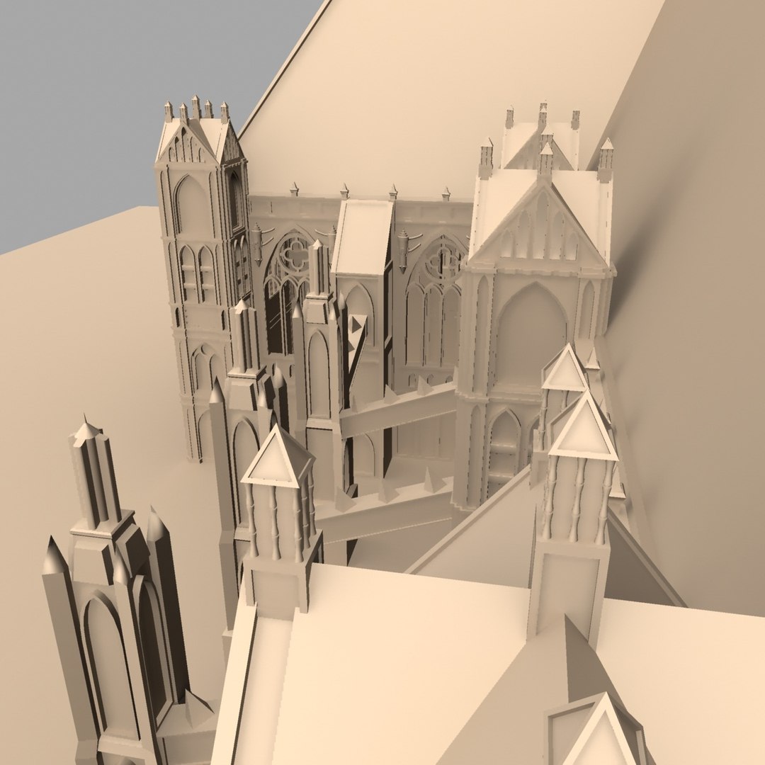 Gothic Building Church Cathedral 3d Fbx