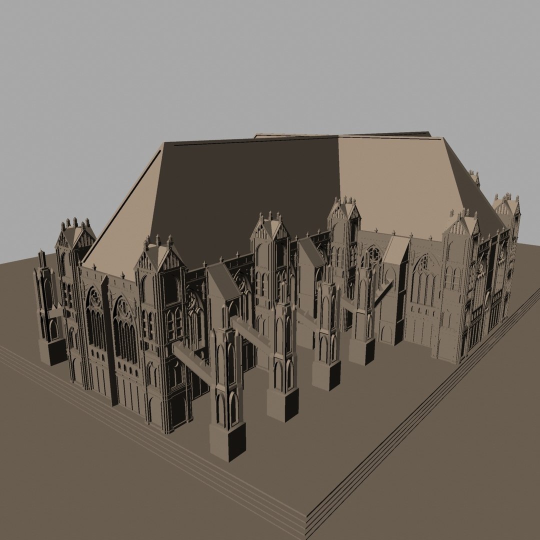 Gothic Building Church Cathedral 3d Fbx