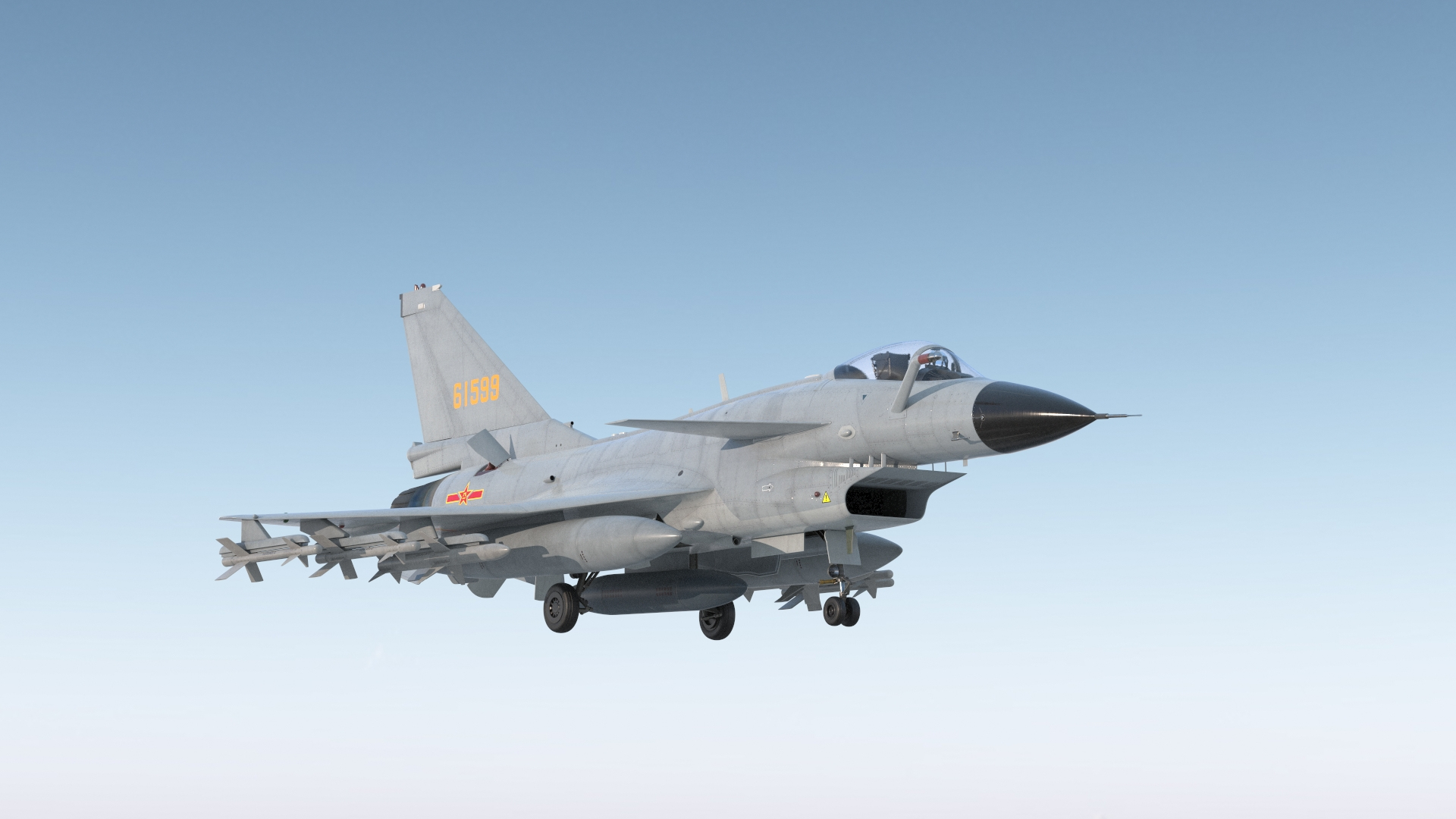 Modern Multirole Combat Aircraft J-10 Fighter Jet Rigged Model ...