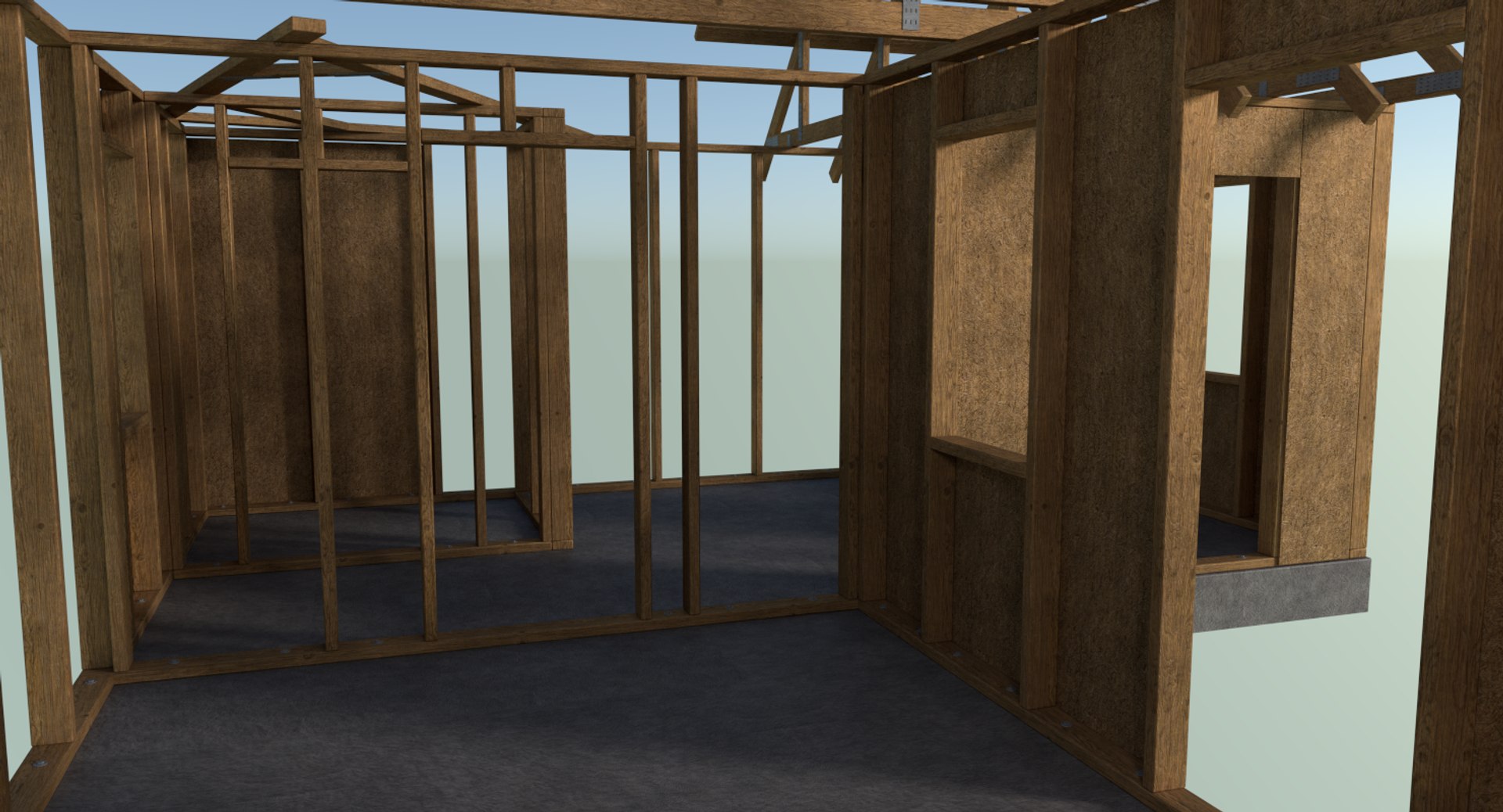 3d Obj Timber Frame Building Construction