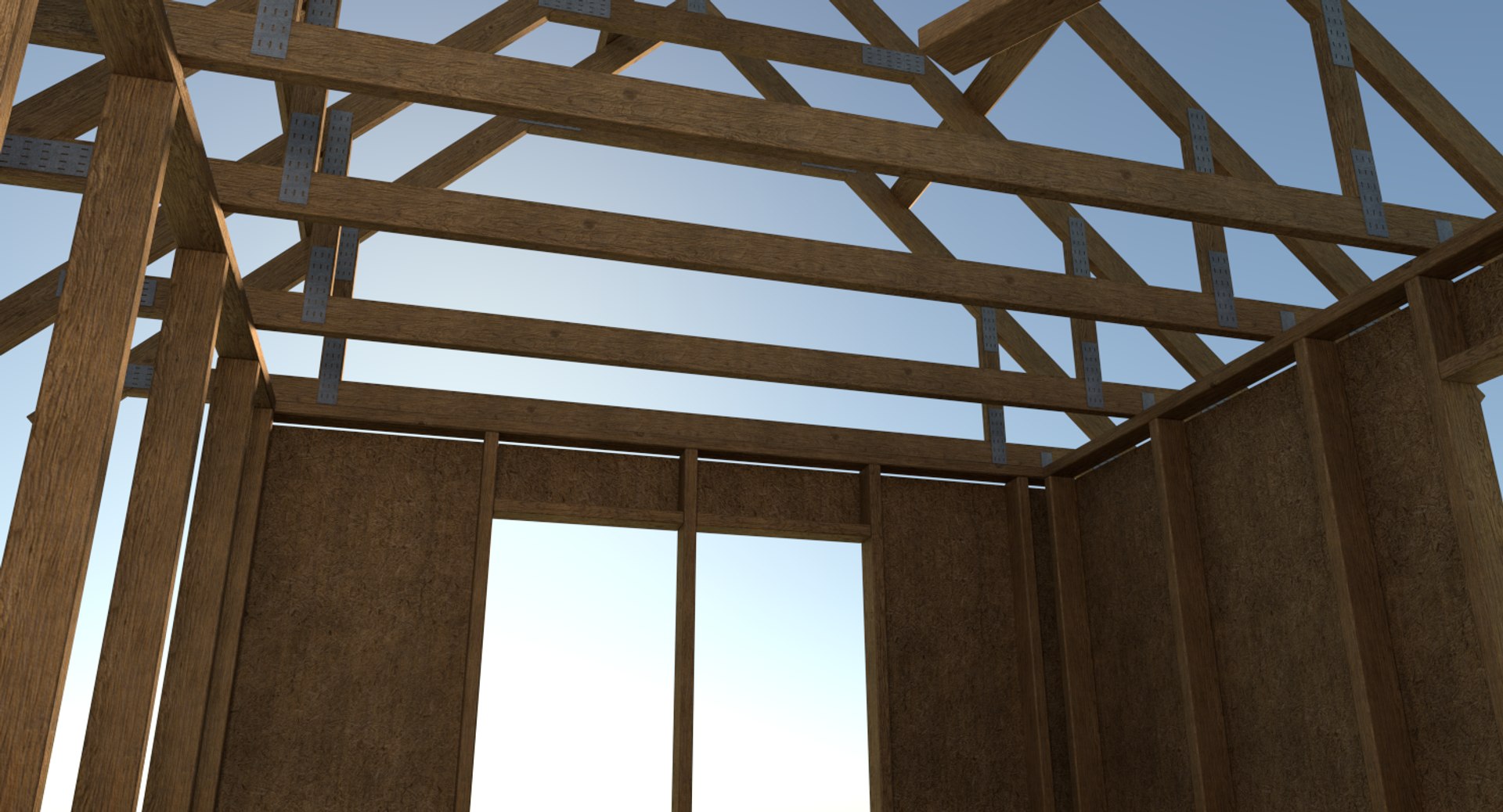3d Obj Timber Frame Building Construction
