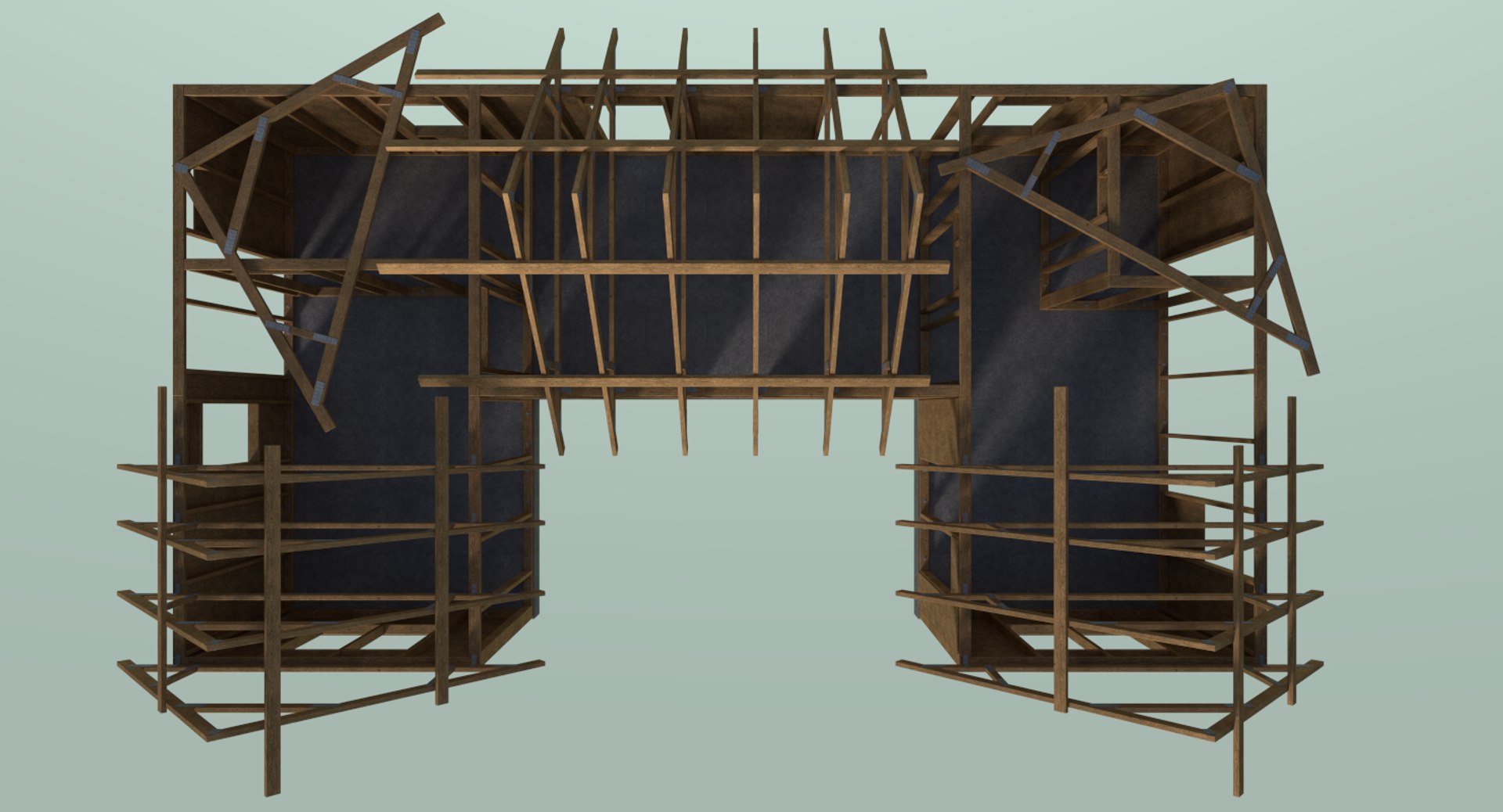 3d Obj Timber Frame Building Construction
