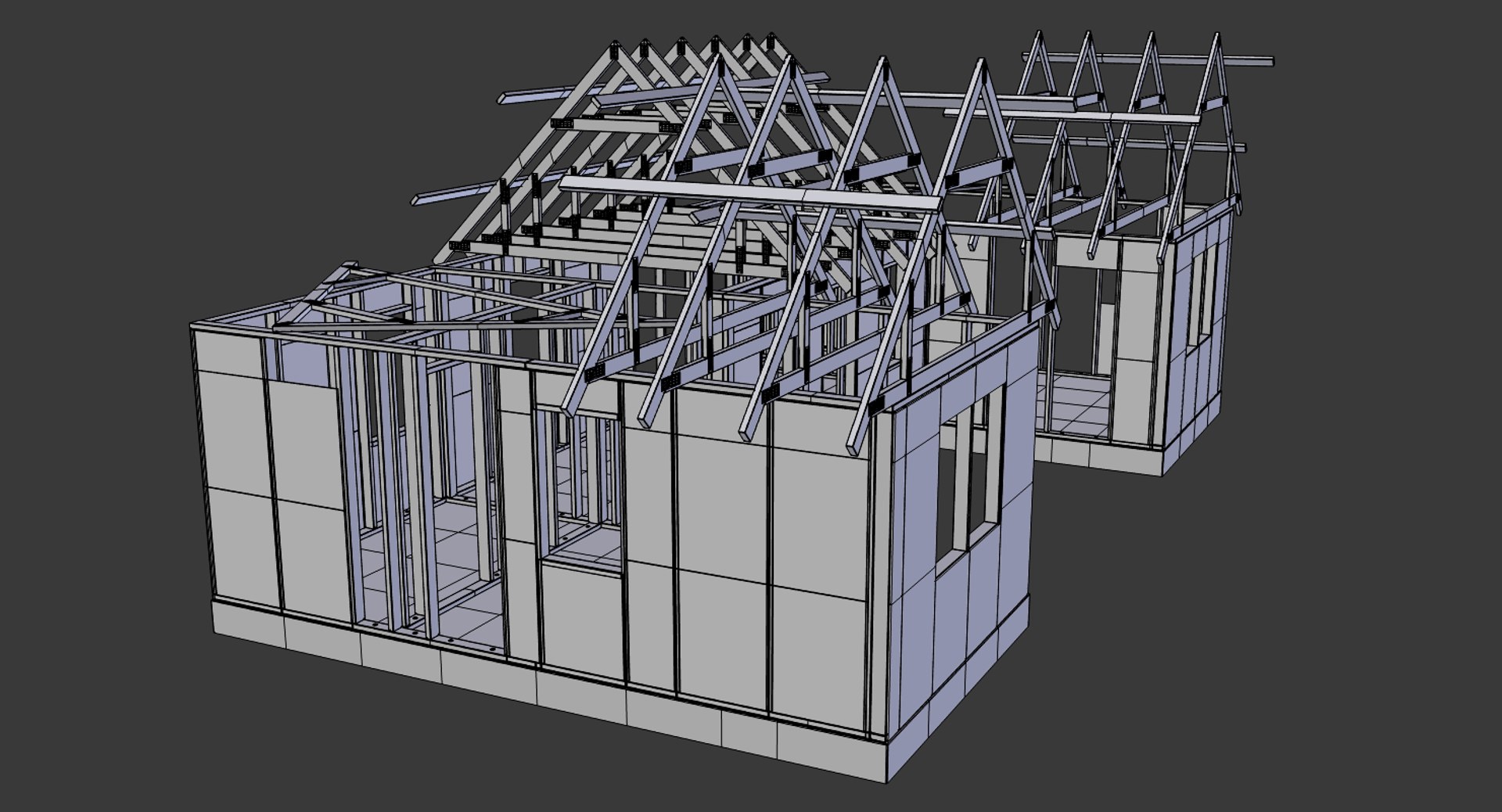 3d Obj Timber Frame Building Construction