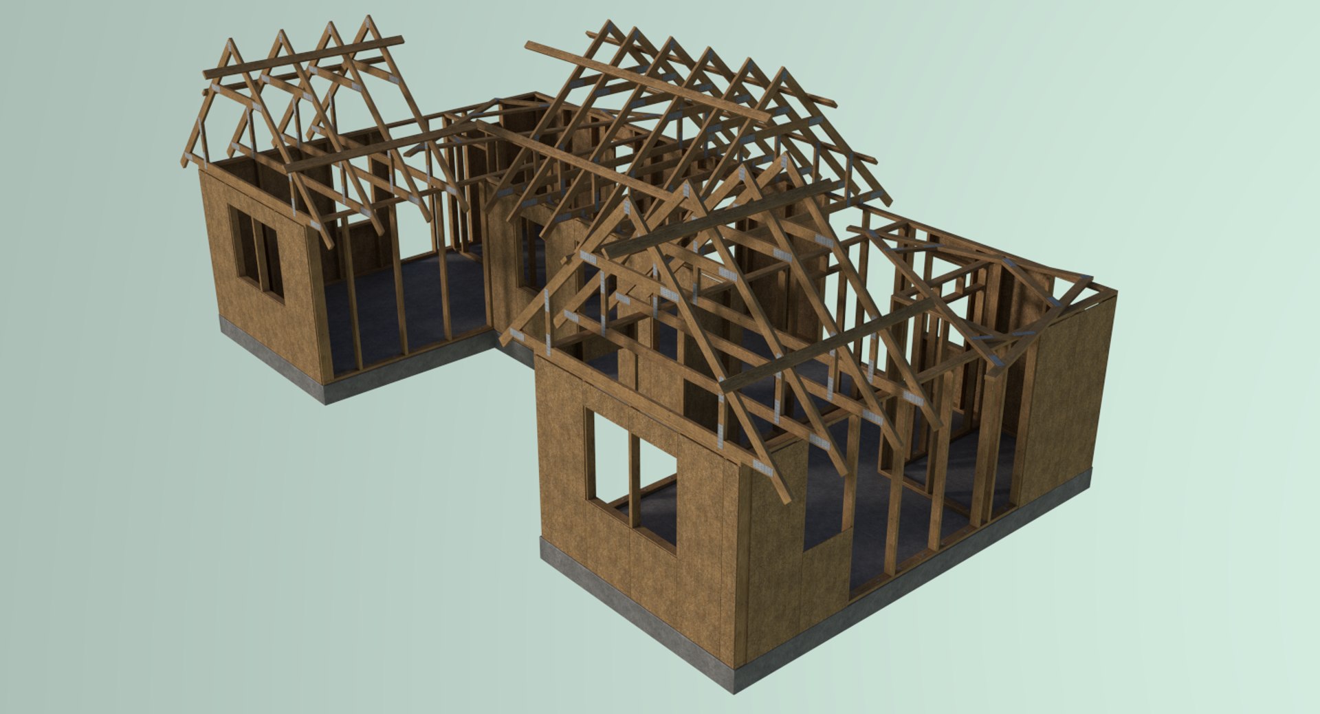 3d Obj Timber Frame Building Construction