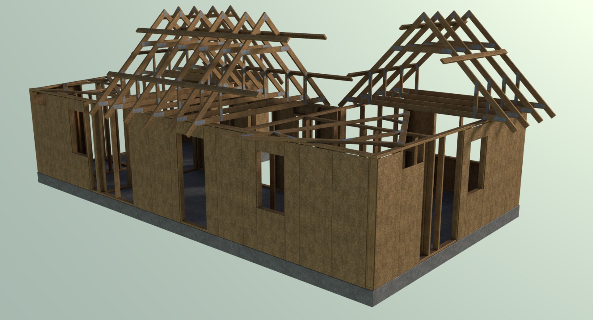 3d Obj Timber Frame Building Construction