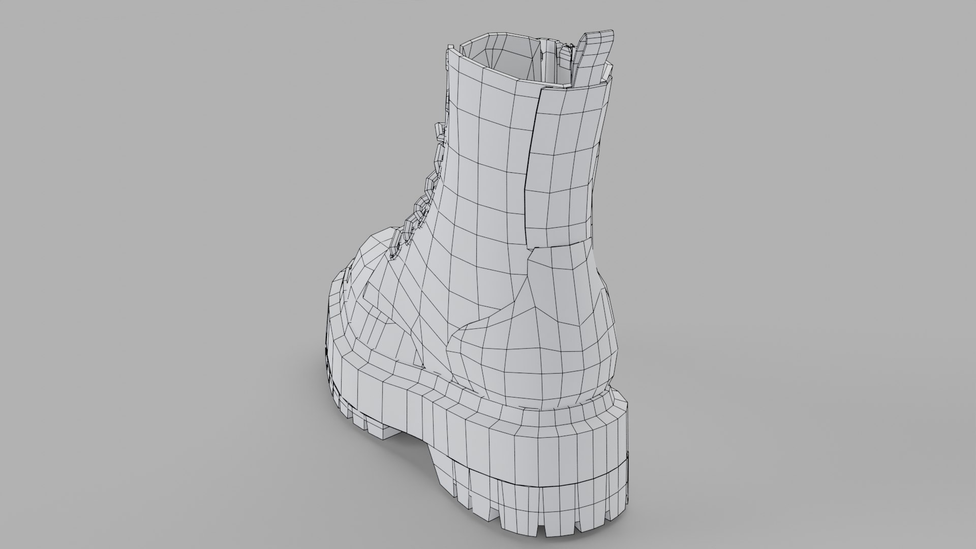 3D Dark Leather Boots - TurboSquid 2029841