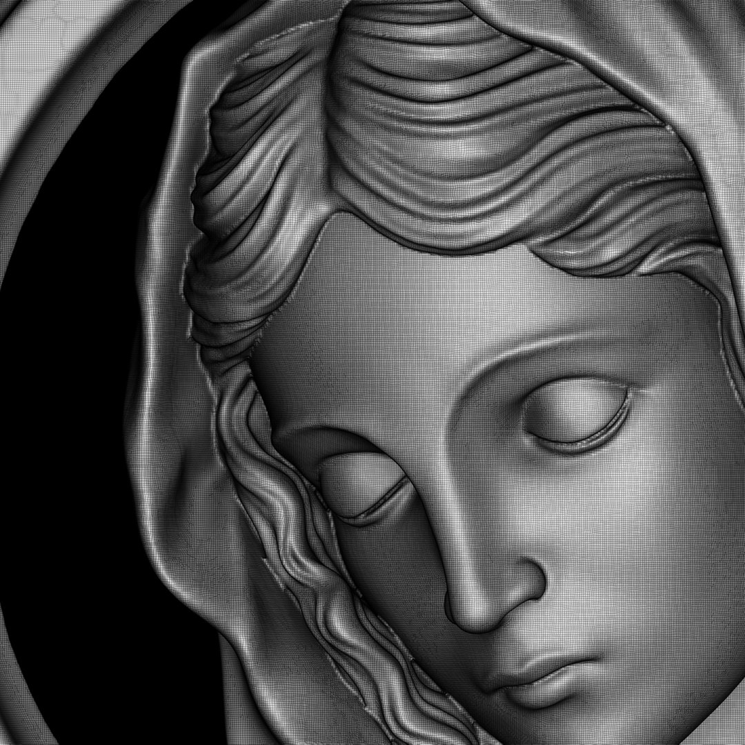 Virgin Mary Bas Relief And Pendant 3D Print Model 3D Model - TurboSquid ...