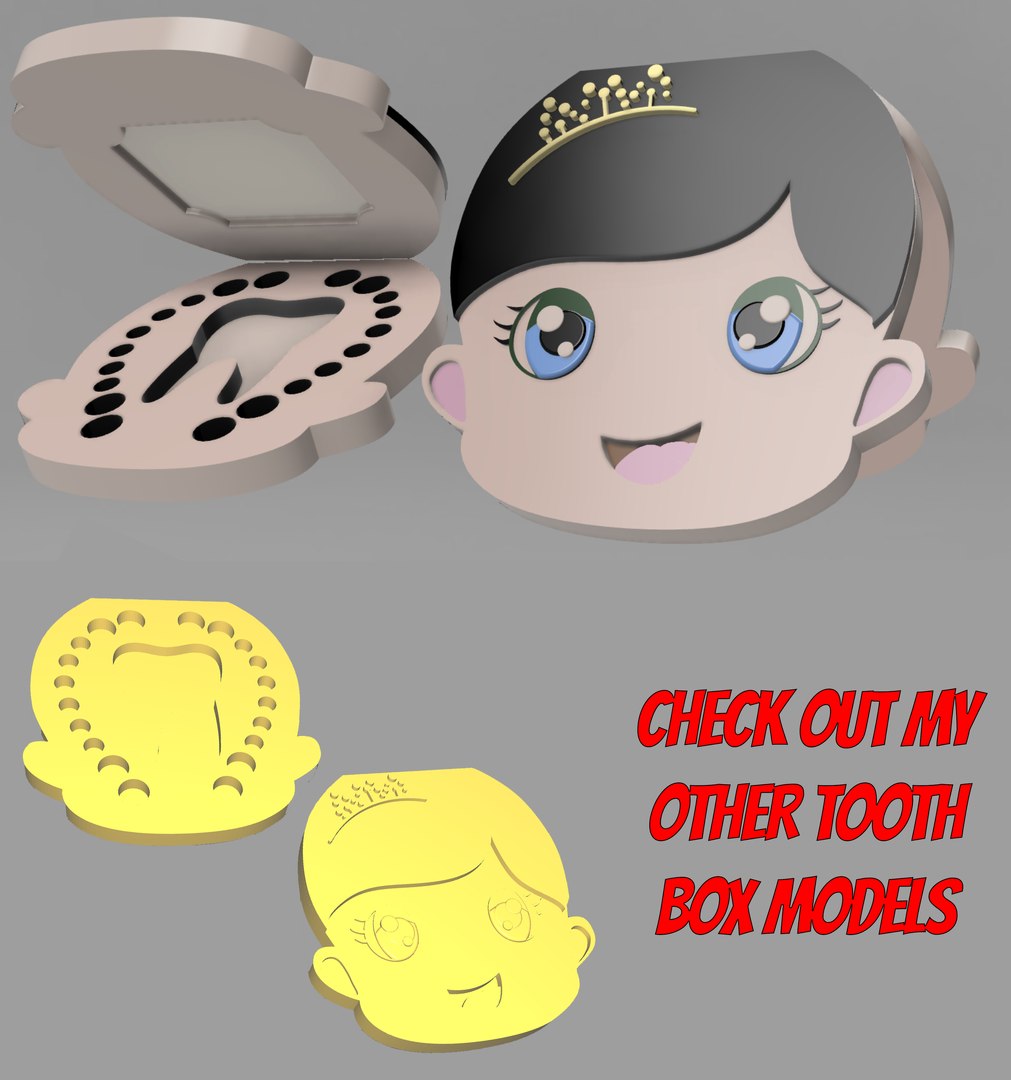 Teeth Box Toothbox Girl 3D Model - TurboSquid 1945856