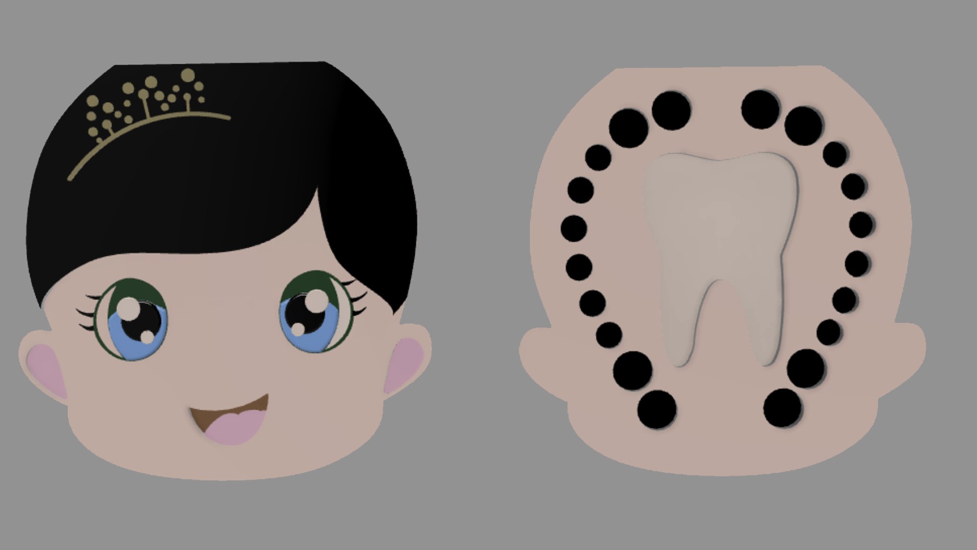 Teeth Box Toothbox Girl 3D Model - TurboSquid 1945856