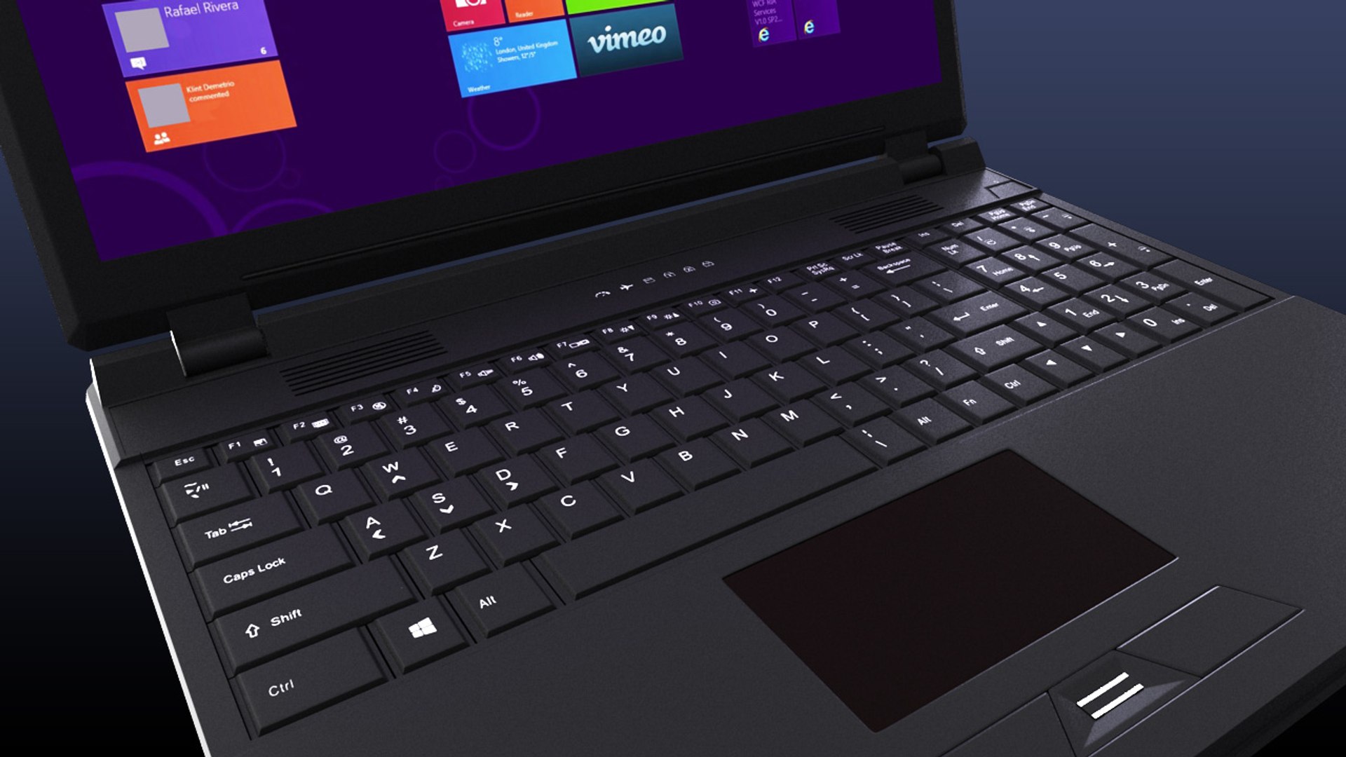 laptop computer realistic 3d obj